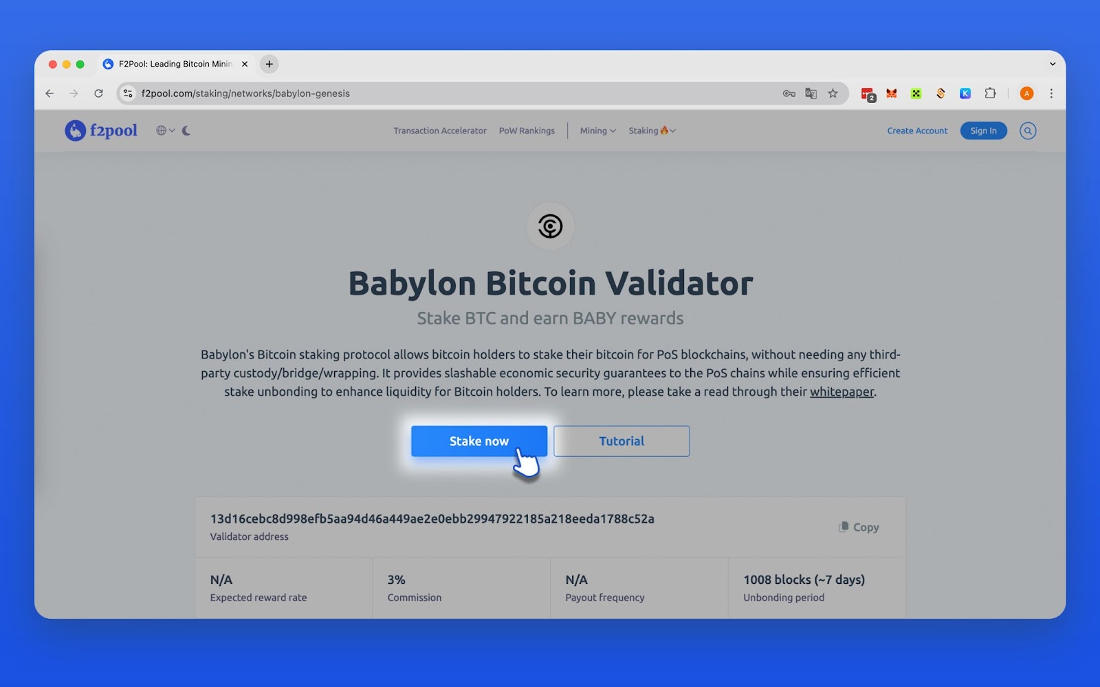 Babylon BTC（Bitcoin）质押教程 – 帮助中心
